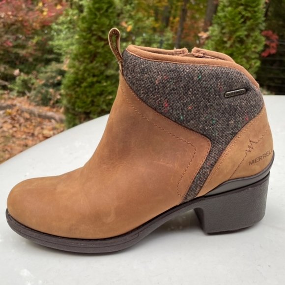 Merrell | Shoes | Merrell Chateau Ii Waterproof Heeled Brown Leather ...